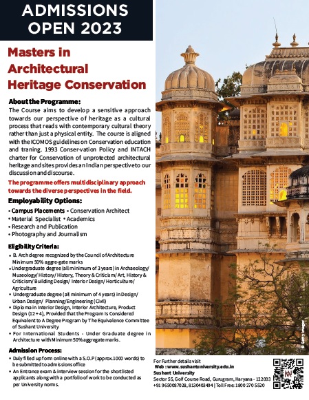 Master of Architecture (Heritage Conservation)
